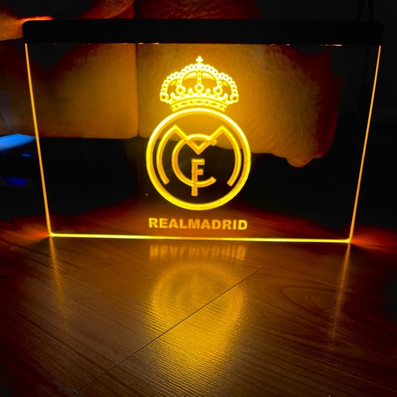 Other | Real Madrid Led Neon Gold Light Sign 8x12 | Poshmark